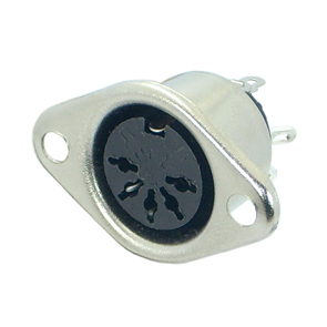 00505-000 - SOCKET DIN 5W P/M 180D W/FLANG
