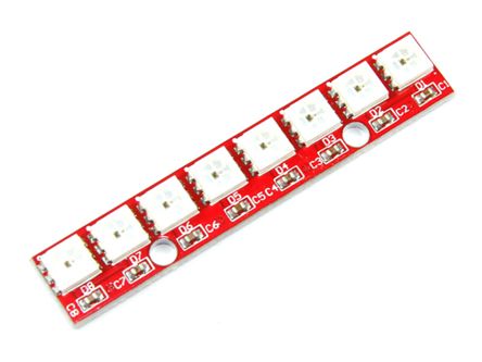 MD0297 - W2812-8BIT Full COLOR RGB / LED MODULE (Red PCB)