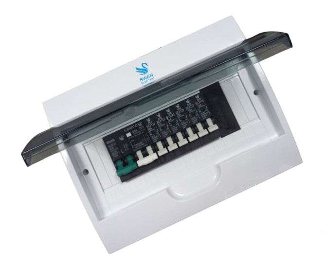 DB-SS-16W-PS (POP) - POPULATED DB BOARD 16W SURFACE EL/ISO + 6 BREAKERS ...