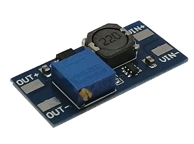 MT3608 - DC-DC STEP-UP I=2-24V O=3-27V 2A BOOST CONVERTER - NO HOLES