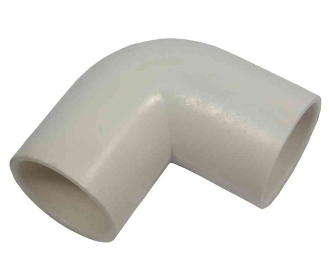 TBA - PLAIN SHORT PVC ELBOW 20mm - WHITE