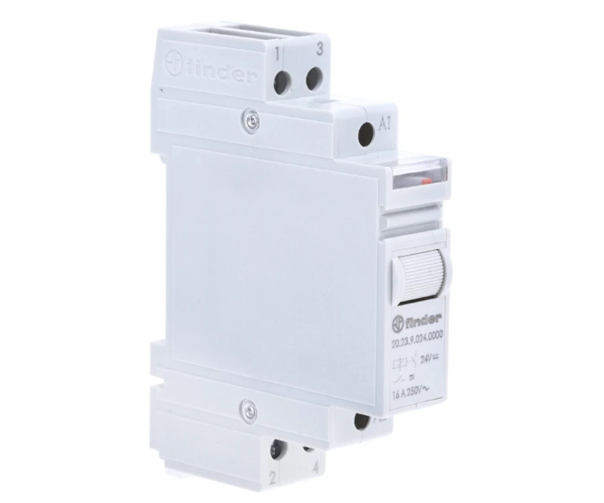 20.23.9.024.0000 - DIN RAIL LATCHING RELAY 24VDC COIL 16A 4kVA SP-NC ...
