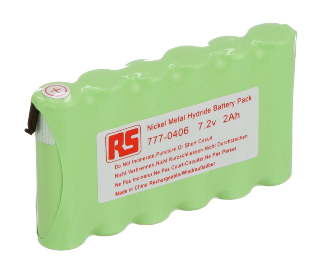 777-0406 - 7.2V 2Ah AA NiMH RECHARGEABLE BATTERY SET 6 CELL/PACK SOLDER