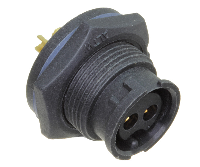 ABB-02PMFS-LC7001 - CIRCULAR SOCKET CONNECTOR BAYONET 10A 300V 2P SOLDER