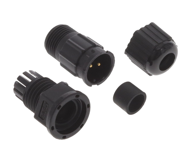 BB-02BMMA-LL7001 - CIRCULAR PLUG CONNECTOR BAYONET 10A 300V 2P SOLDER