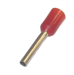 E1010RD *A* - BOOT LACE TERMINAL RED 1mm WIRE L=10mm-100P/BAG