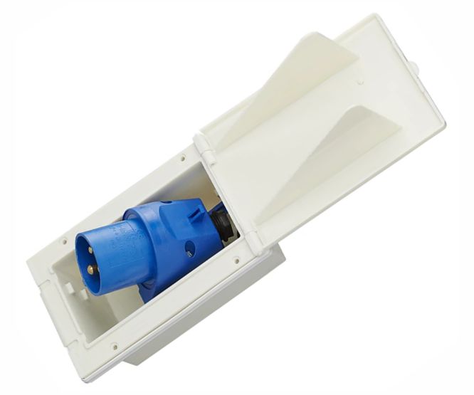 C-VANB-W - CARAVAN PLUG / INLET 3P 16A 230VAC CEE17 160x111x85mm