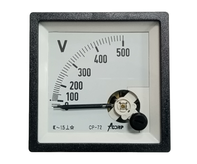 CP-72-AC-500V - VOLTMETER 72mm 0-500VAC