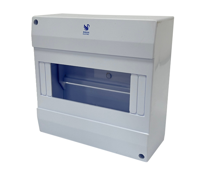 DB-HG8P - MINI DB BOX 8WAY 160x160x65mm EMBEDDED PVC DIN RAIL - NO BREAKERS