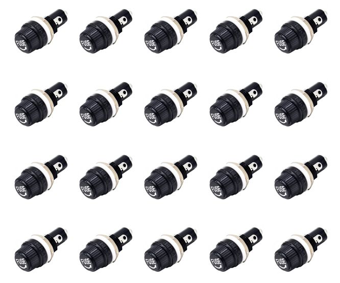 BLX-4 FH043-5x20 - KEYED FUSE HOLDER PANEL MOUNT 5x20mm - 100/BAG