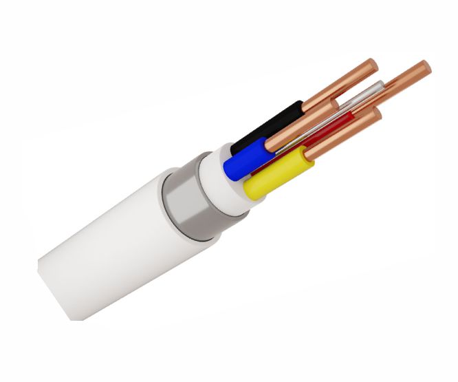 AF4.0X4+EWH - SURFIX CABLE CU 4.0mm2 4C+EARTH RND WHITE