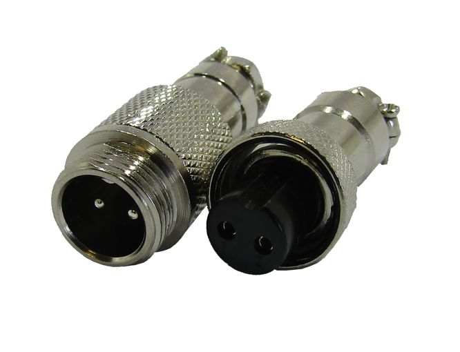 GX12-2P - 2W 12mm MINI-MIC-PLUG AND SOCKET CONNECTOR