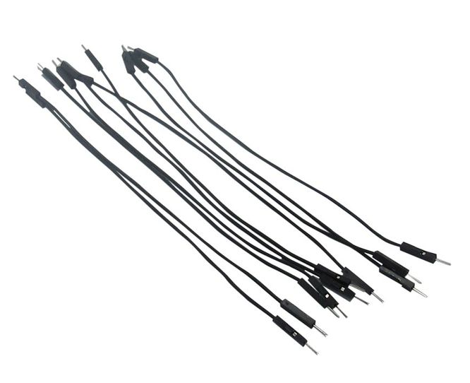 ME18-010-02-PP-BK - JUMPER LEAD 200mm PLUG-PLUG BLK-10P/BAG