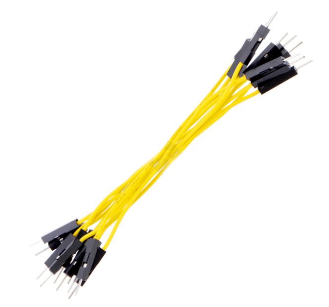 ME18-010-02-PP-YL *A* - JUMPER LEAD 200mm PLUG-PLUG YELLOW - 10P/BAG