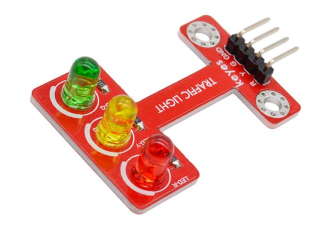 KE0118 - TRAFFIC SIGNAL RYG 5mm LED 5V 45x28x11mm