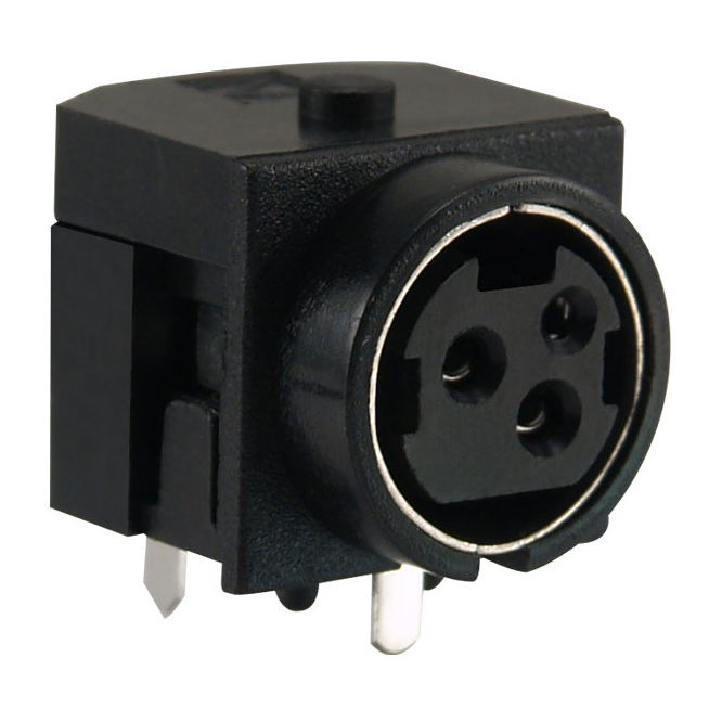 KPJX-3S - CIRCULAR CONNECTOR SOCKET 3W R/A 48VDC 7.5A