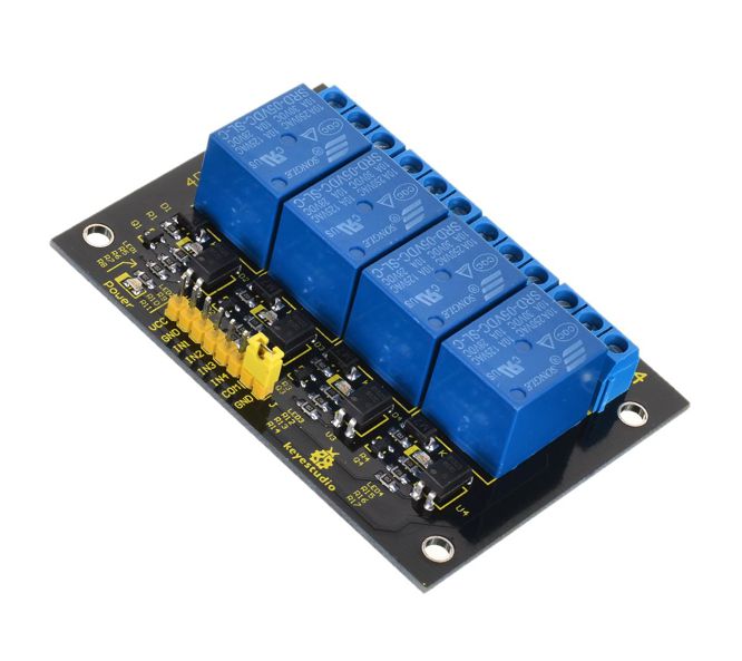 KS0058-5VDC - 4-CHANNEL RELAY BOARD WITH 5V COILS