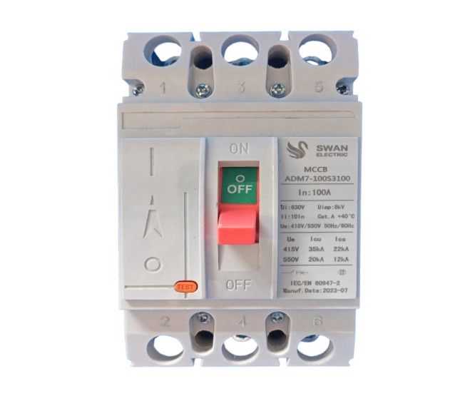 MCCB-ADM7-250S3160 - MCCB CIRCUIT BREAKER 3P 160A Icu=35kA Ics=22kA