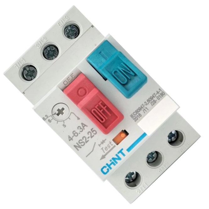 NS2-25-4.0-6.3A - MANUAL MOTOR STARTER 4-6.3A 2.2KW 100KA