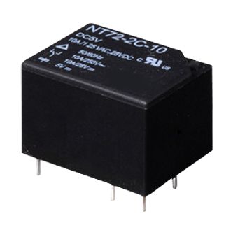 NT72C-S10-DC12V-045 *A* - RELAY SPDT 10A 12VDC RECT 5P (LZ12)