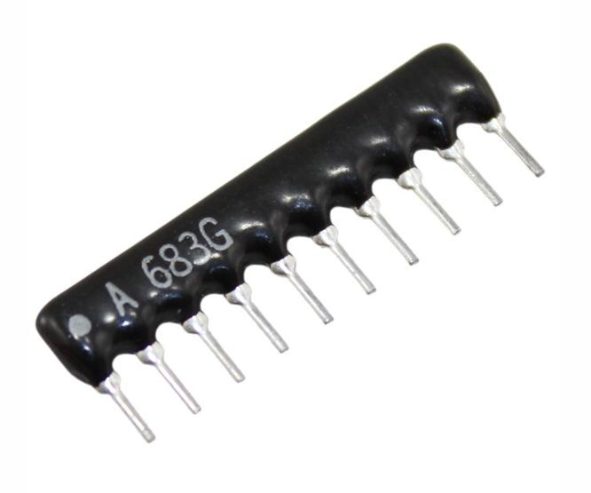 RAB10104G - NETWORK RESISTOR SIL 10-PIN 9-RES 100K