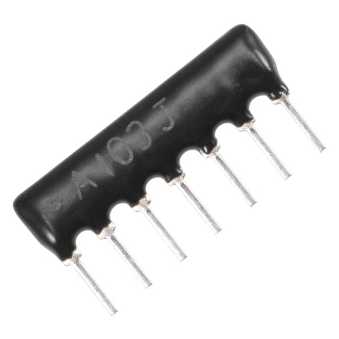 HRA-A07-151E-J - RESISTOR NETWORK SIL 07-PIN 6-RES 150E