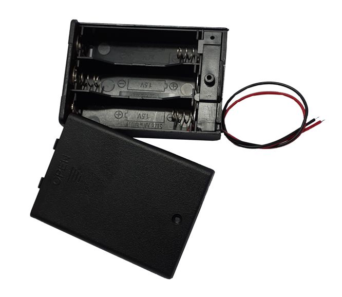SBH-331-2AS - BATTERY HOLDER 3XAA W/SWITCH
