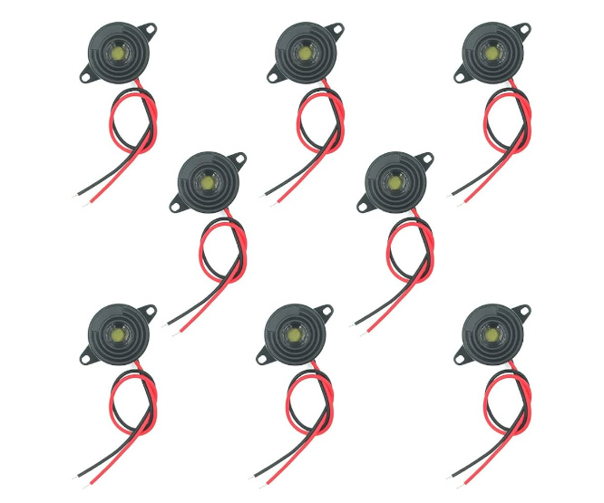 SFM-20-B - BUZZER 3-24DC D=23mm LEADS BLACK 85dB P/MNT -200P/BAG