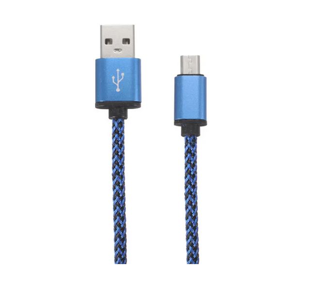 200453 *A* - MICRO-USB TO USB-A 0.3M DATA LEAD BLUE