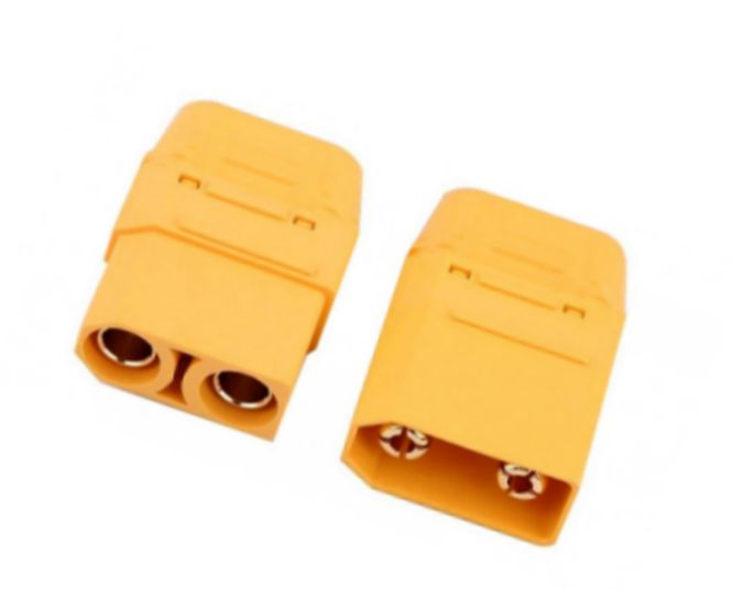 XT90H-F - BATTERY CONNECTOR PLUG & SOCK KIT 2P IN-LINE 45A 5