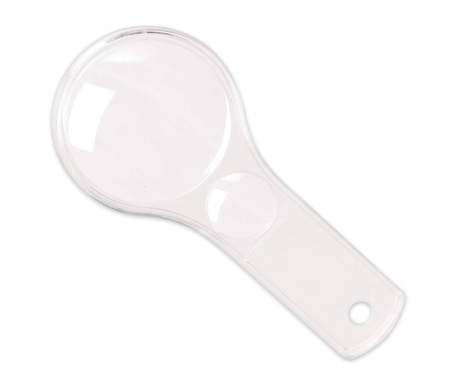 181287 *A* - MAGNIFIER GLASS 5X H/HELD 50mm CLEAR PLASTIC