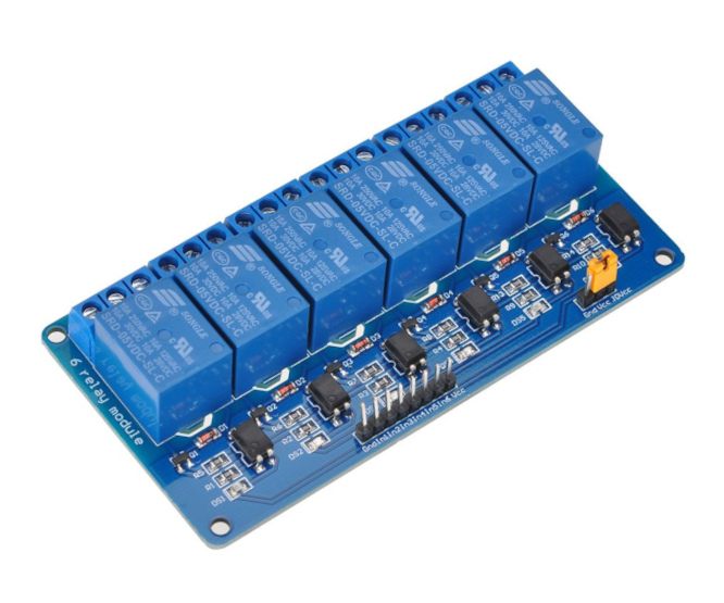 MD0550 - 6-CH RELAY MODULE 12V COILS RELAY