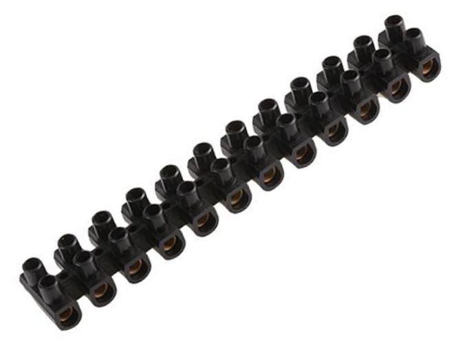 CS5BK - CONNECTOR STRIP BLACK 5A 380V 110mm