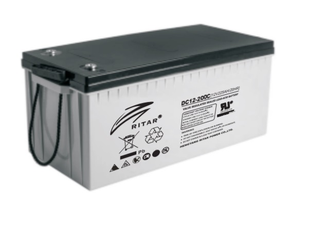 DC12-200C - BATTERY LEAD CARBON 12V 200AH - 522x240x224mm