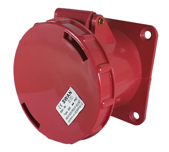 IPS-CE-345 - SOCKET PANEL STRAIGHT 125A 3P N E 380V IP67