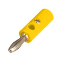 K296102-Y SIDE STACK - PLUG BANANA 4mm YEL RND SCR-TY
