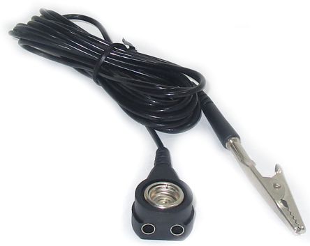 181463 - EARTHING LEAD BK 2.4M SNAP=10mm