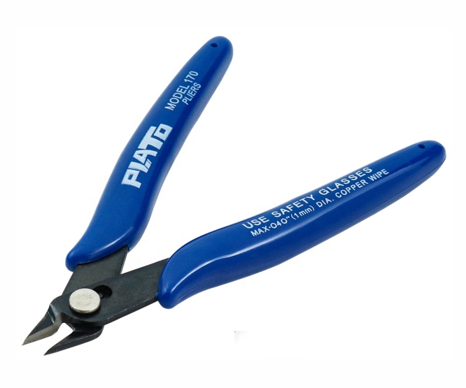 PLATO170 - LOW PROFILE SIDE CUTTERS PLIERS MICRO SHEAR 130mm
