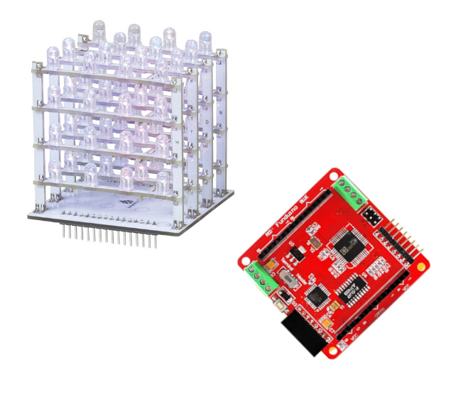 KS0177 / 0575 - RGB LED CUBE KIT 4x4x4 WITH RGB FUNDUINO v1.A