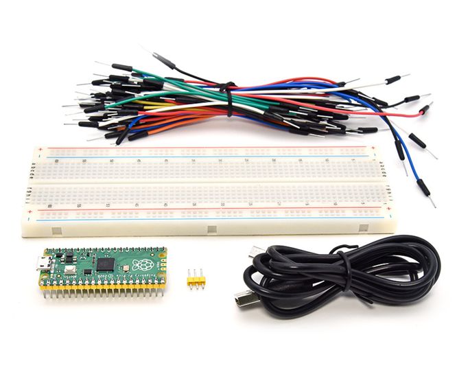 SMP0099 - RASPBERRY PI PICO (SBC INCLUDED ) KIT BREADBOARD + CABLE/WIRES