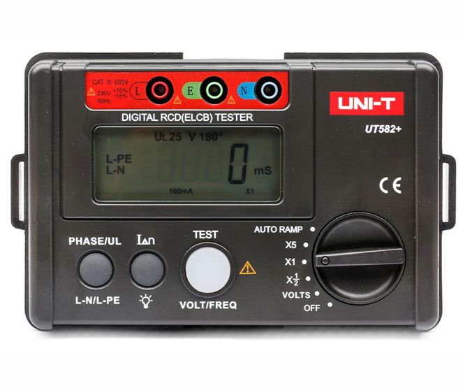 UT582+ - DIGITAL RCD / EARTH LEAKAGE (ELCB) TESTER